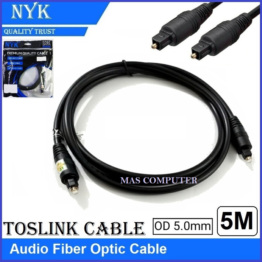 Jual Kabel Audio Optic 5Meter NYK / Kabel Optical Audio 5Meter / Kabel ...