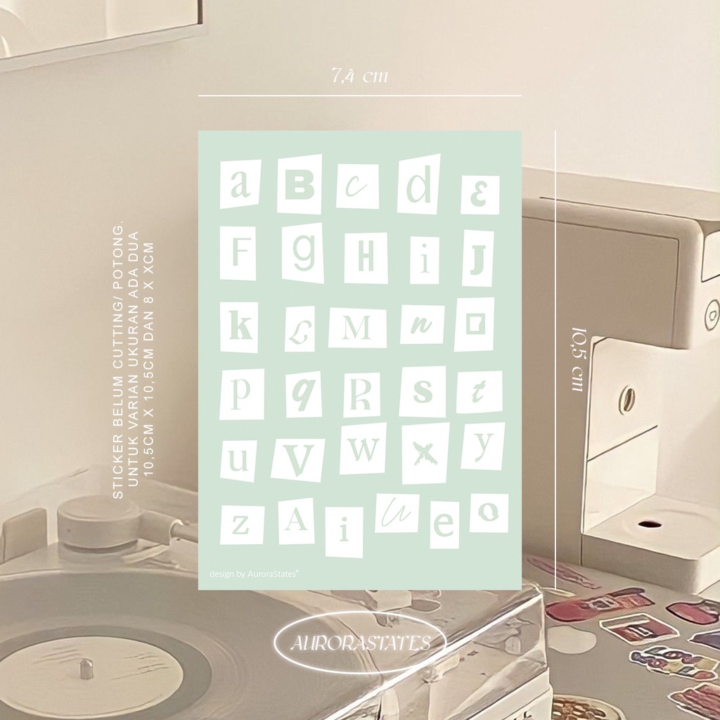 Jual FONT STICKER AESTHETIC | STICKER HURUF | STIKER ALPHABET | Shopee ...