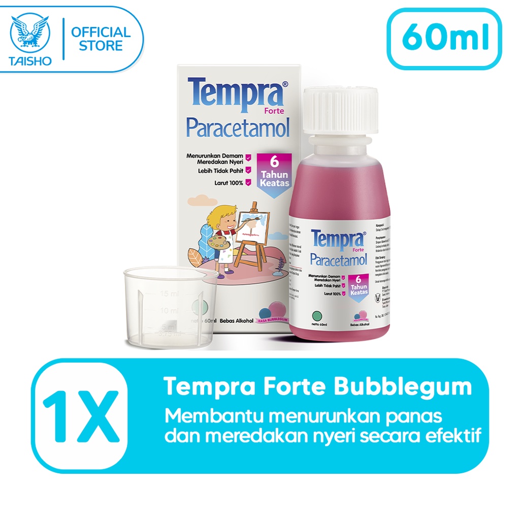 Jual Tempra Forte Sirup 60 ML / Paracetamol 250 Mg / Anak 6 Tahun Ke ...
