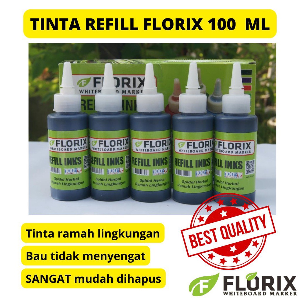 Jual Tinta Spidol Whiteboard Florix 100ml SATUAN - Tinta Refill Spidol ...