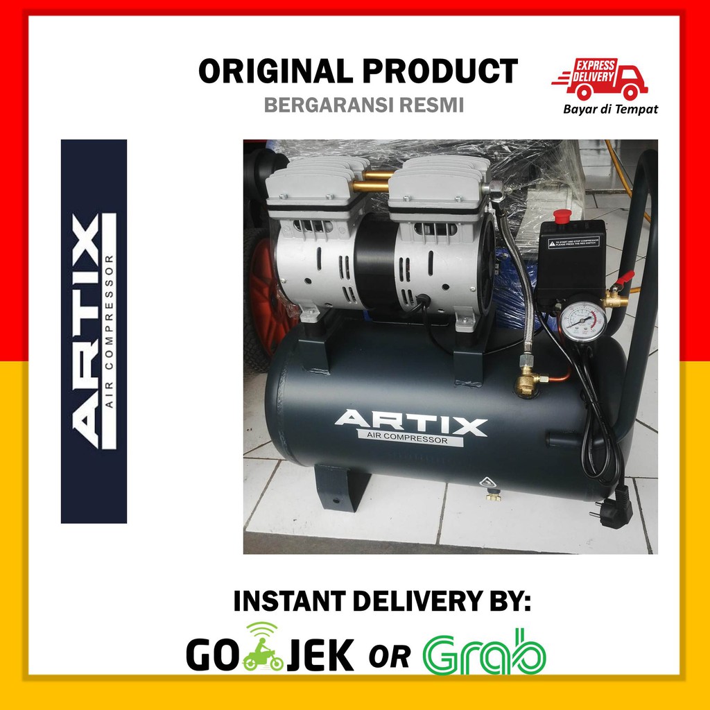 Jual Mesin Compressor oilless/kompresor oilless angin 3/4 HP 24Liter ...