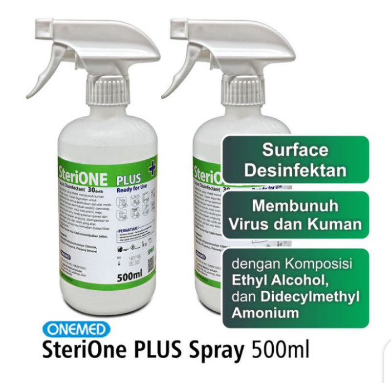 Jual SteriOne Plus Spray Desinfektan Onemed 500ml | Shopee Indonesia