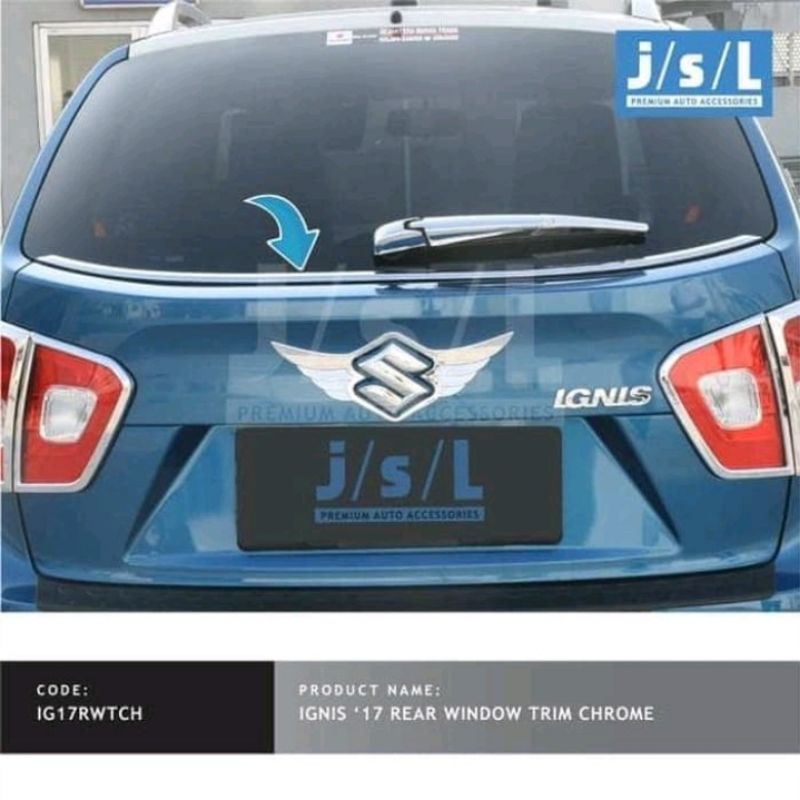 Jual Lis kaca belakang mobil suzuki ignis lis bagasi chrome | Shopee ...