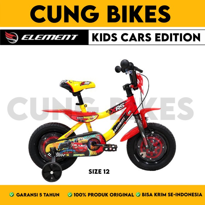 Jual Sepeda Anak BMX ukuran 12-16-18 inch ELEMENT DISNEY CARS Edition ...