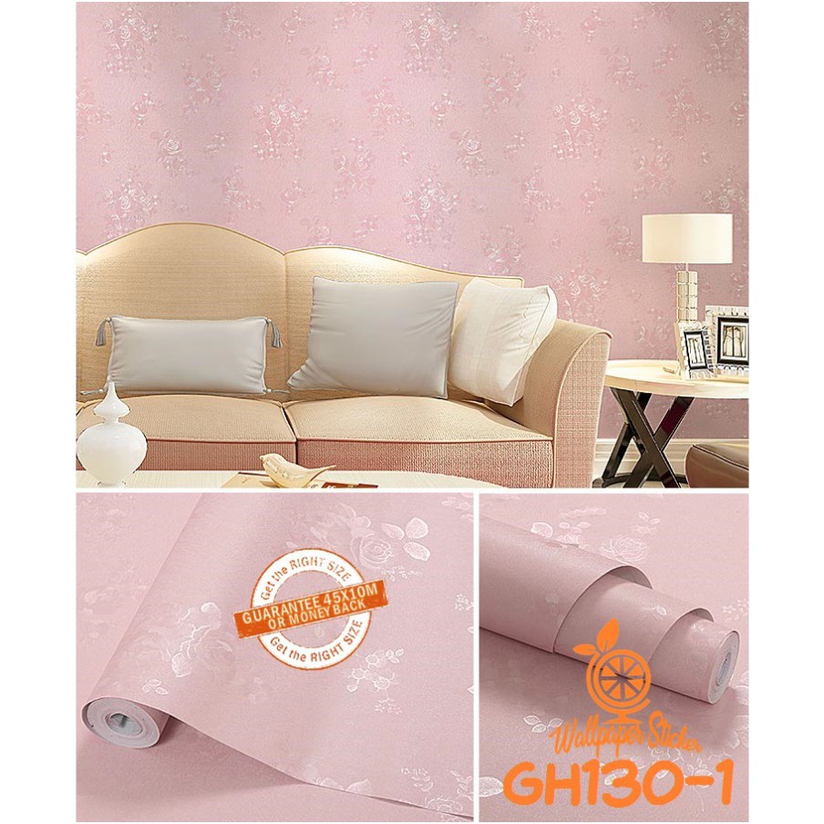 Jual WALLPAPER DINDING EMBOS PINK BUNGA DAUN ELEGANT EMBOSS ukuran 45 cm x 10 M | Shopee Indonesia