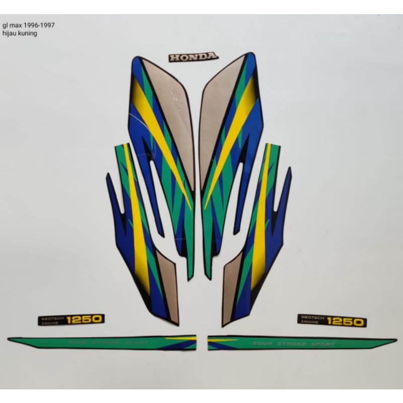 Jual striping motor GL Max tahun 1996 sampai 1997 warna hijau kuning ...