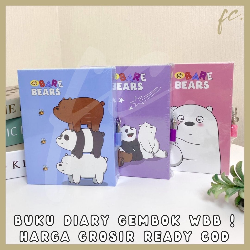 Jual BUKU DIARY / HARIAN KUNCI GEMBOK / JURNAL BERUANG WE BARE BEARS WBB KARTUN ALAT TULIS ...