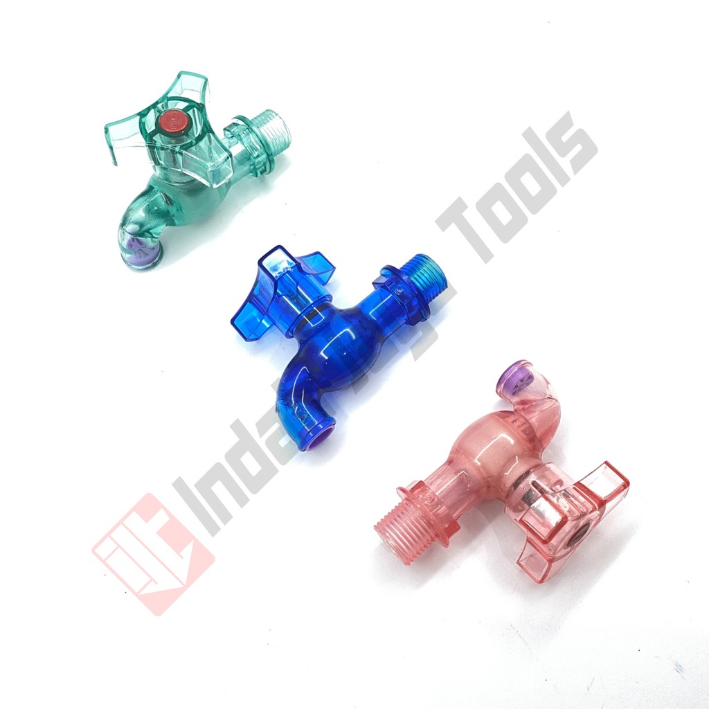 Jual KERAN AIR PLASTIK TRANSPARAN 1/2 INCH - Kran Air Bening Baling Segi 3 | Shopee Indonesia