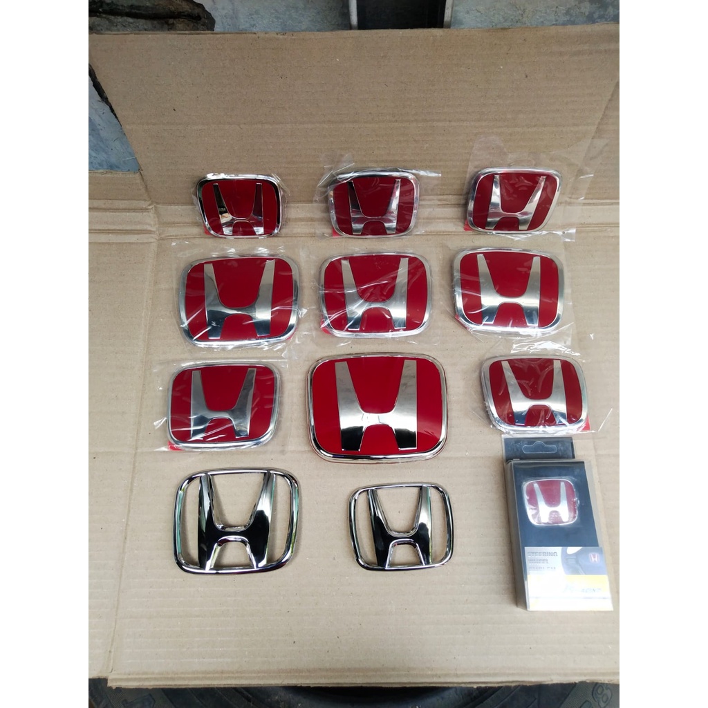 Jual Emblem Logo Depan Belakang H Honda emblem mobil Latar Merah logo H ...