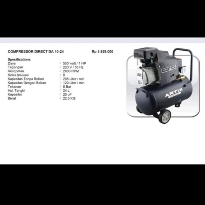 Jual Kompresor Udara Kompresor Compressor Listrik Direct 1Hp 24L Da1024 Artix 1 Hp 24 Liter ...