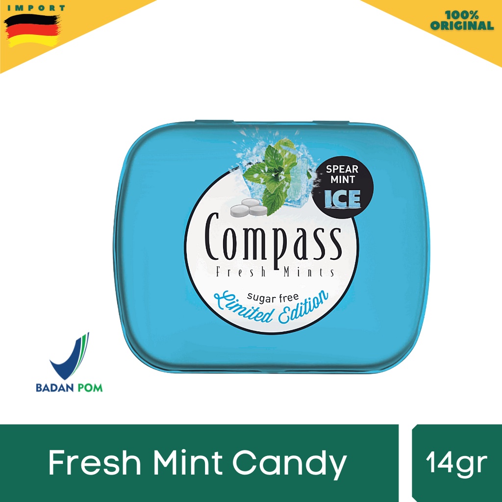 Jual COMPASS FRESH MINT CANDY (PERMEN MINT SUGAR FREE) 14gr | Shopee ...