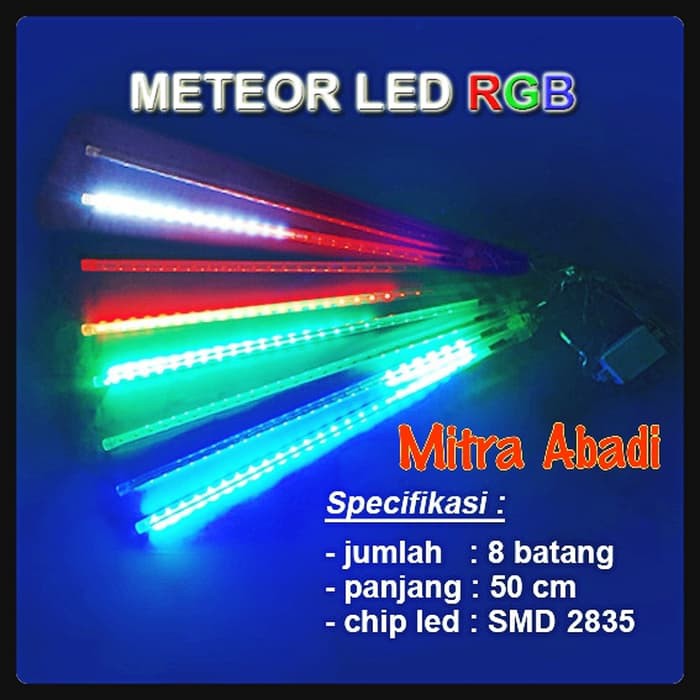 Jual LED Meteor RGB/Red-Green-Blue SMD 2835 (8 Batang) Panjang 50 cm M2 ...