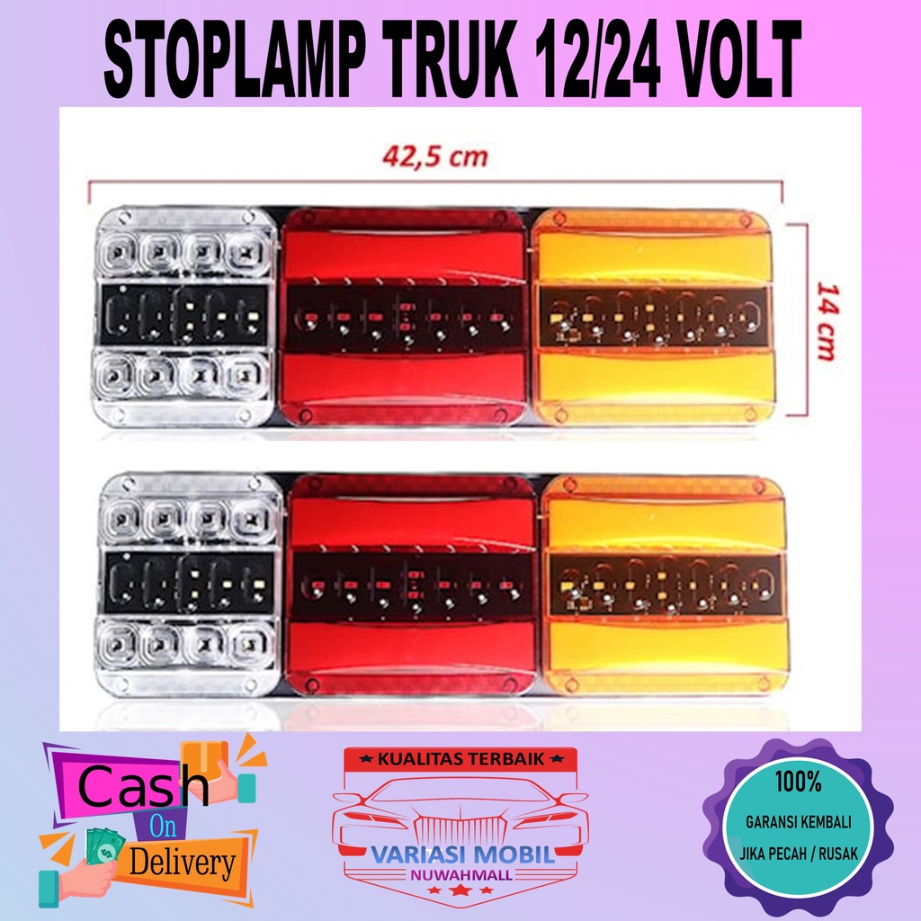 Jual Lampu Belakang Truk Canter Dyna Hino Rem Sein Senja Kota 24 Volt 12 Volt Variasi Mobil ...