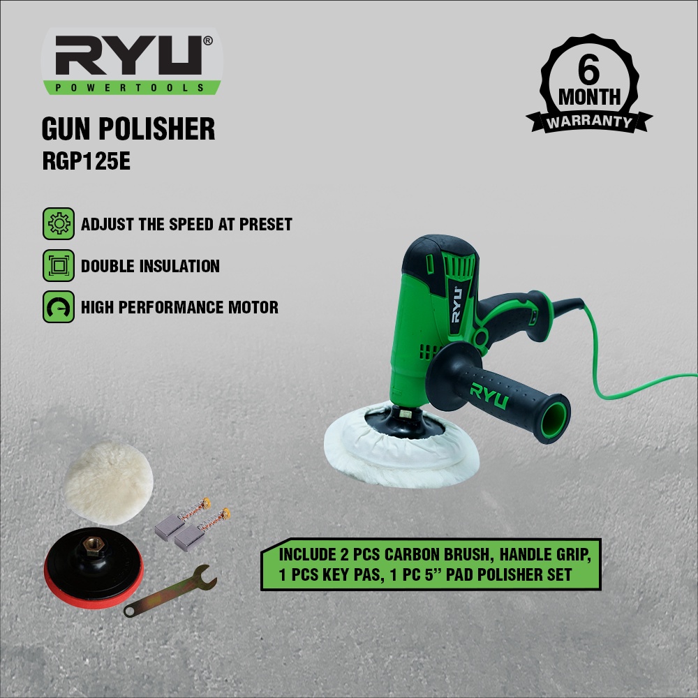 Jual RYU Gun Polisher Rgp 125E - Mesin Poles Mobil & Motor | Shopee Indonesia
