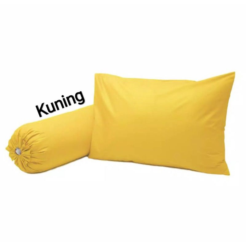 Jual Sarung bantal dan guling polos warna kuning isi 2 pc | Shopee ...