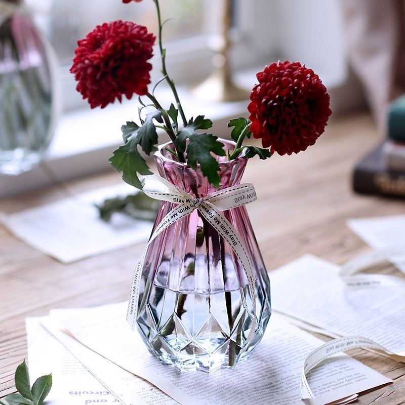 Jual diamond coloured vas bunga kaca gradasi warna - pot bunga ...