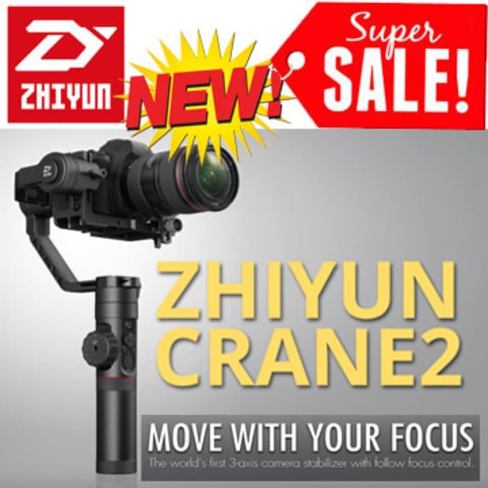 Jual Zhiyun Crane 2 FREE SERVO MOTOR FOLLOW FOCUS 3-Axis Gimbal ...