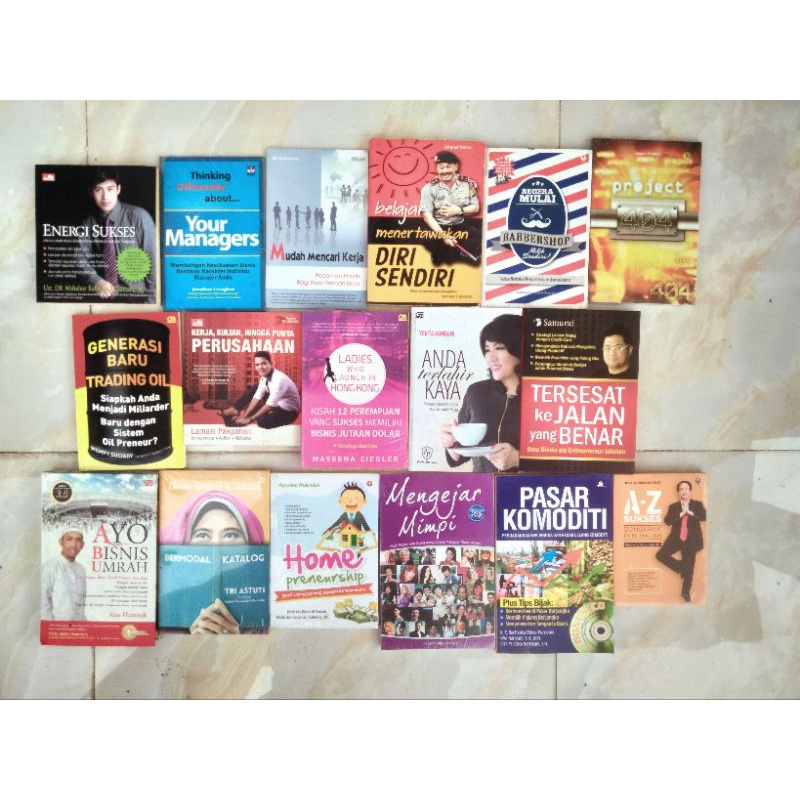 Jual OBRAL BUKU PENGEMBANGAN DIRI | MOTIVASI | BISNIS | BUKU BACAAN SUKSES | Shopee Indonesia