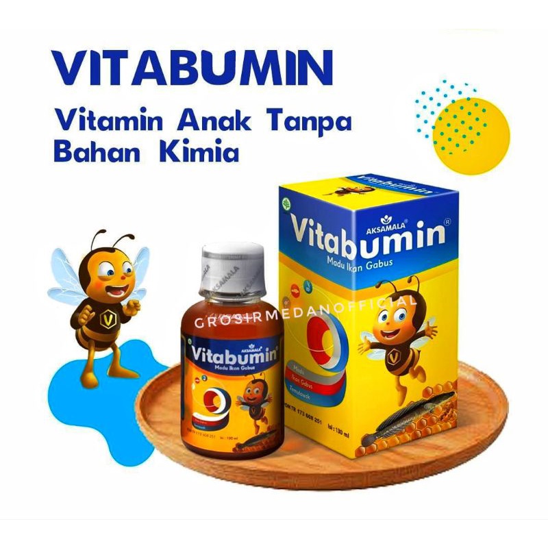 Jual VITABUMIN SIRUP 60 dan 130 ML - MADU IKAN GABUS TEMULAWAK - PENAMBAH NAFSU MAKAN ANAK ...