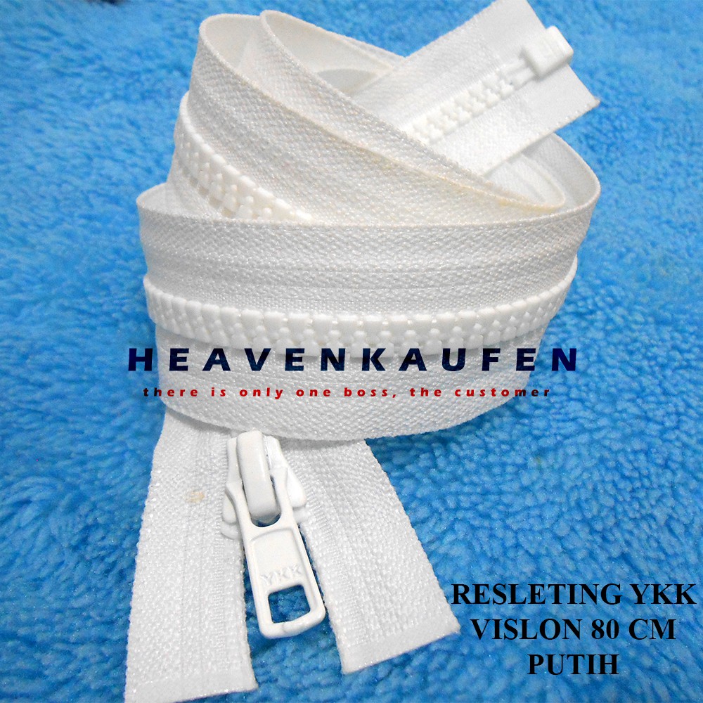 Jual Resleting/Sleting Jaket YKK Vislon 80 cm Putih | Shopee Indonesia