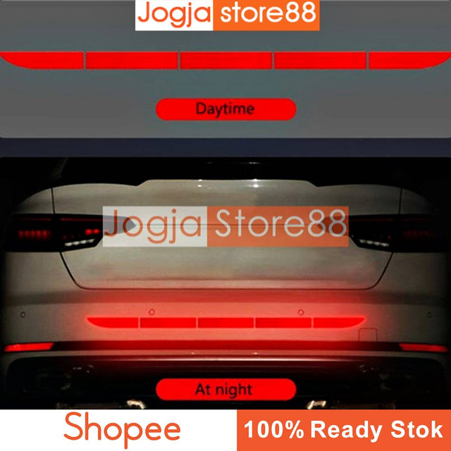Jual Nano Car Reflective Sticker Warning Strip - Color Red | Shopee ...