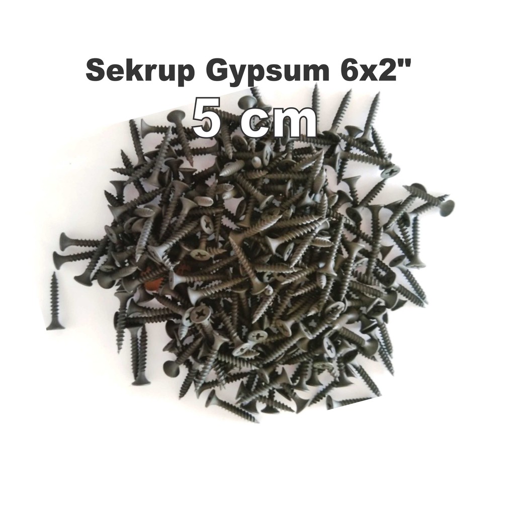 Jual Skrup Gypsum 6x2"/ Drywall screw 5cm (20pcs) | Shopee Indonesia