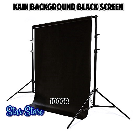 Jual Kain Background Zoom Black Screen / Backdrop Foto Studio HItam ...