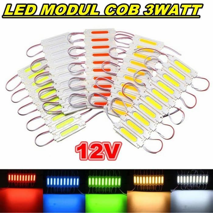 Jual LAMPU LED MODUL STRIP COB TIPIS 6 MATA 3WATT 12VOLT WATERPROOF VARIASI MOBIL MOTOR DEKORASI ...