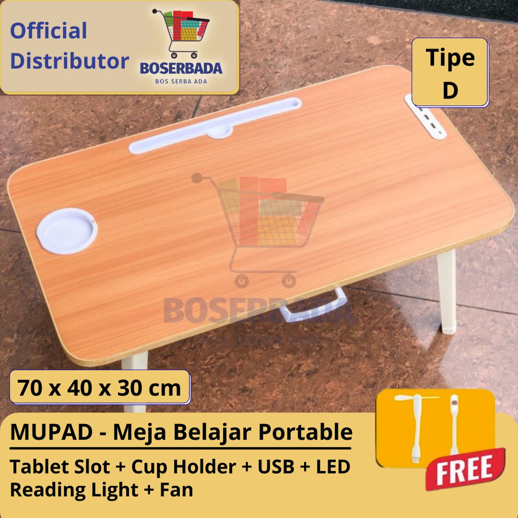 Jual MUPAD - Meja Belajar Portable Meja Laptop Serbaguna Tablet - Tipe D (USB) | Shopee Indonesia