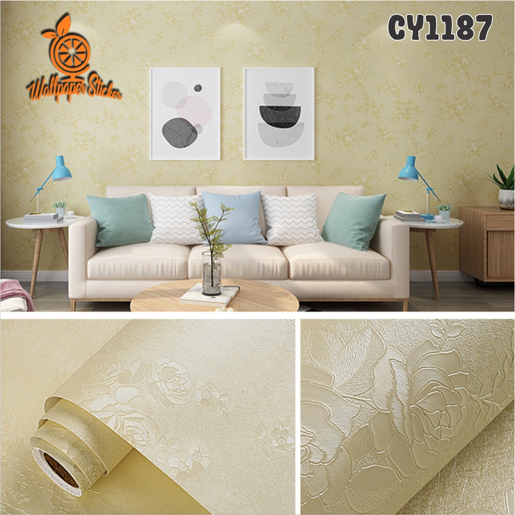 Jual COD Wallpaper Dinding Motif 3D Elegan WallStiker Dinding Premium Kamar tidur dan Ruangan ...