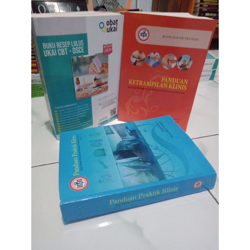 Jual paket 3 buku resep lulus CBT dan panduan keterampilan klinis dan panduan praktik klinis ...