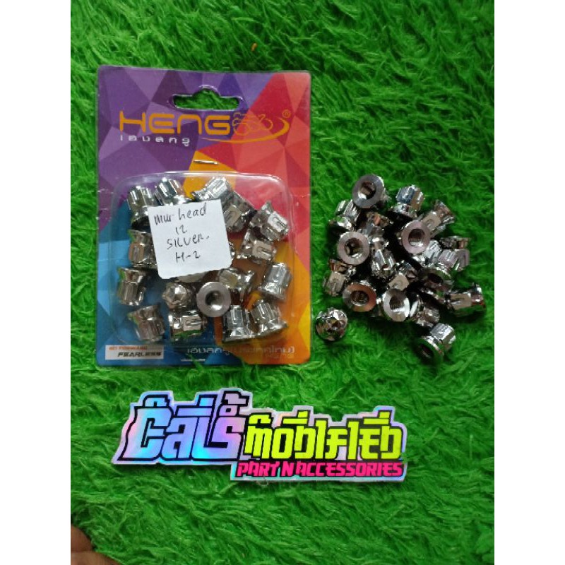 Jual MUR HEAD SILVER H2 NINJA R / SS DAN RR DAN MIO M8 DRAT 12 BY HENG ...