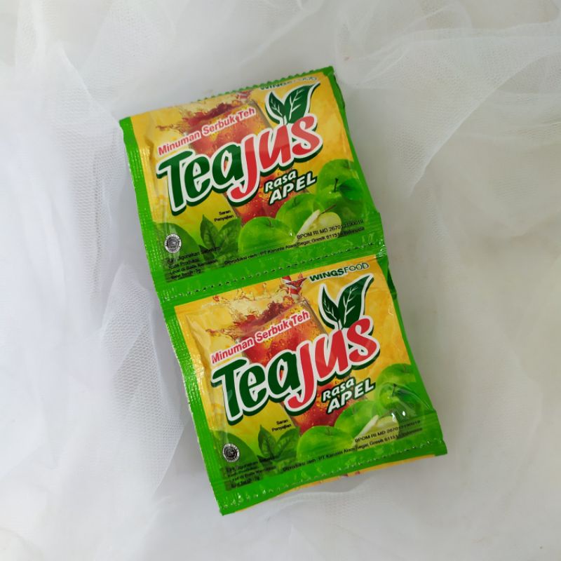 Jual TeaJus Minuman Serbuk Teh 10 sachet / aroma melati /apel / gula ...