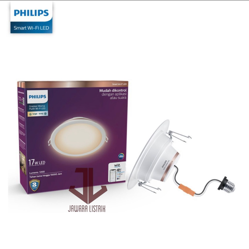 Jual LAMPU PHILIPS DOWNLIGHT LED 17W 17 W WATT SMART WIFI TUNEABLE ...