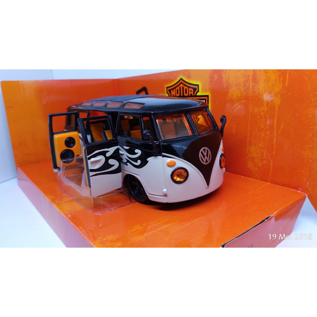 Jual Diecast Maisto HD CUSTOM Miniatur Mobil Voklswagen Van Samba ...