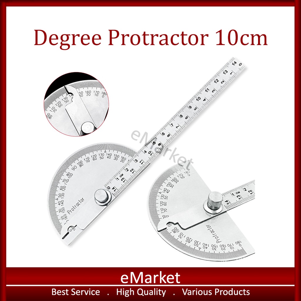 Jual Degree Protractor Stainless / Busur Derajat / Pengukur Sudut ...
