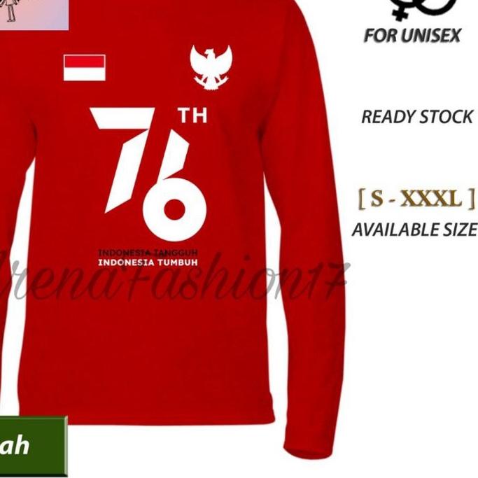 Jual KAOS LENGAN PANJANG KEMERDEKAAN INDONESIA HUT RI KE 76 TAHUN GARUDA PILIHAN WARNA | Shopee ...