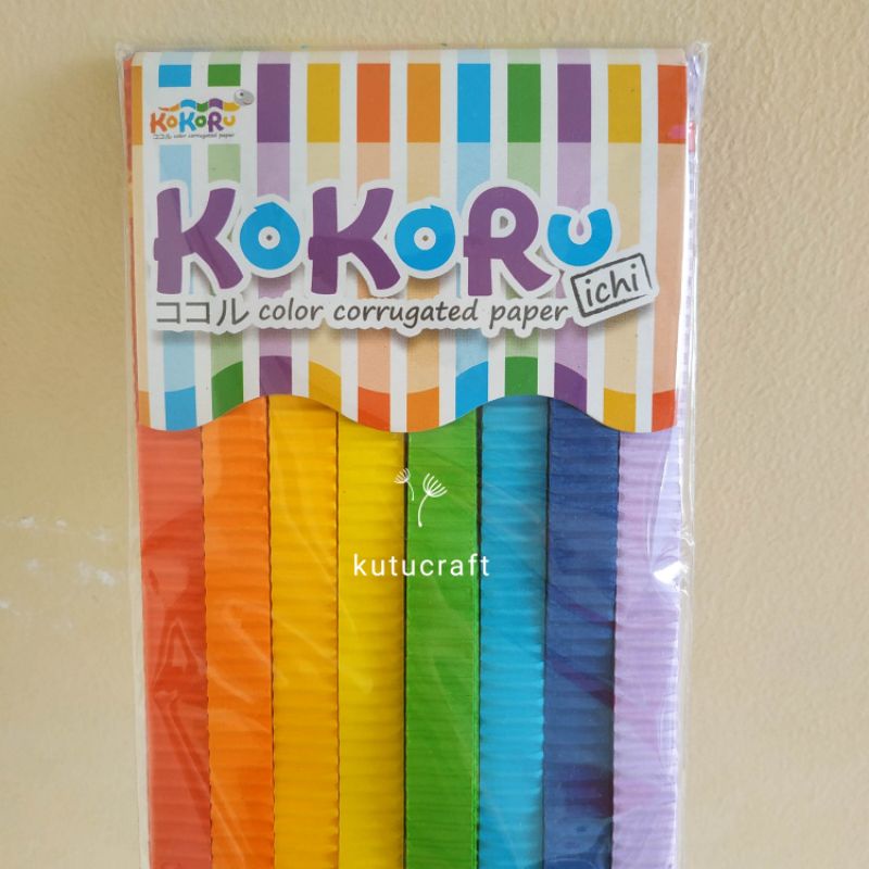 Jual Kokoru Ichi Color Corrugated Paper kertas gelombang warna warni ...