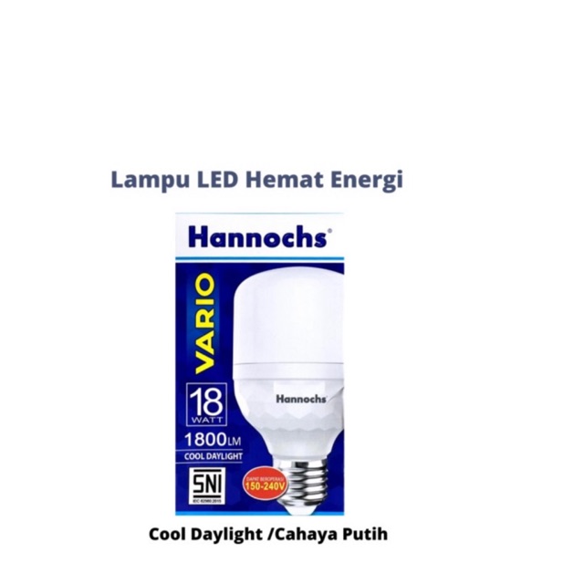 Jual HANNOCHS LAMPU LED VARIO 18 WATT (CAHAYA PUTIH) | Shopee Indonesia
