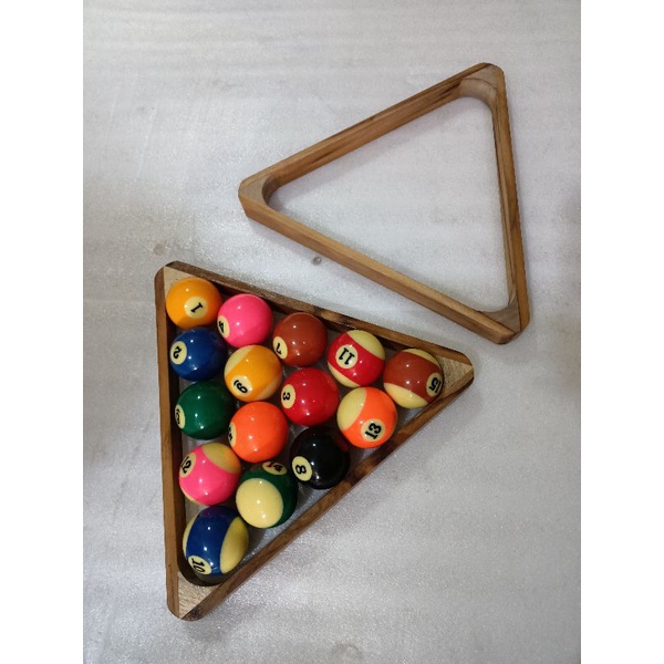Jual segitiga bola bahan kayu jati billyard bilyar billiard | Shopee ...