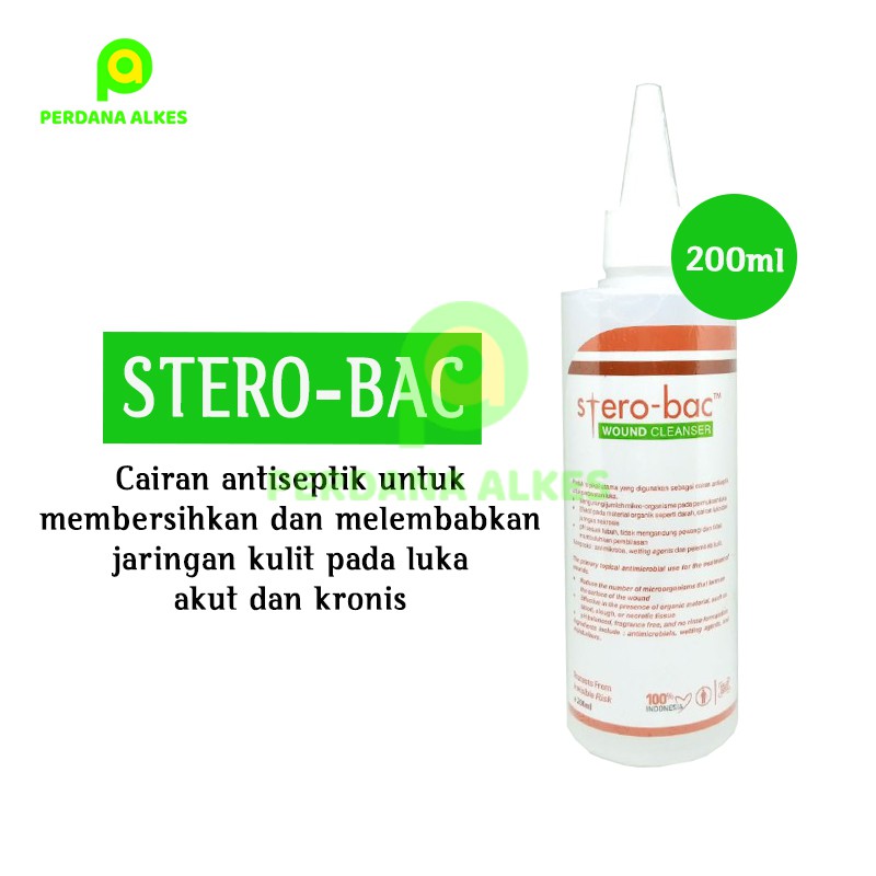 Jual Cairan Pencuci Luka Sterobac Wound Cleanser 200ml | Shopee Indonesia