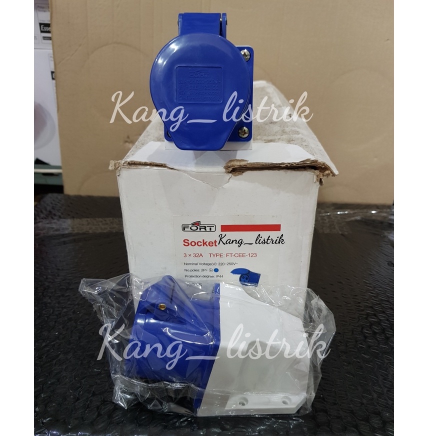 Jual Wall Socket / Surface Mounting IP44 123 3 Pin 32A Fort | Shopee ...