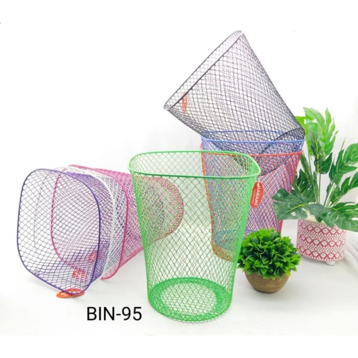 Jual Segera Beli Keranjang Jaring Tong Sampah Kawat Segi Warna BIN-95 ...