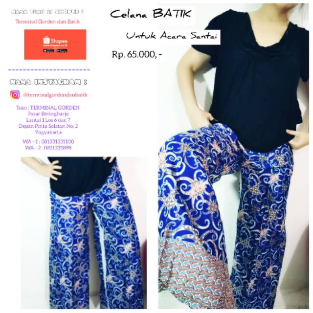 Jual CELANA BATIK ALL SIZE KEREN DAN MURAH | Shopee Indonesia
