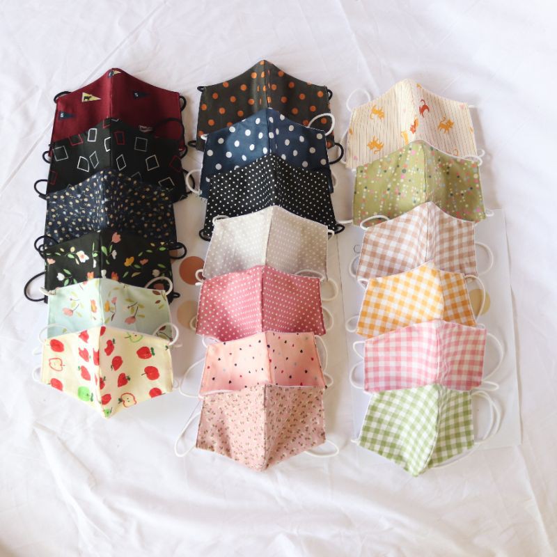 Jual Masker kain/ Fashion Mask Unisex Earloop/Headloop Hijab/Non hijab ...