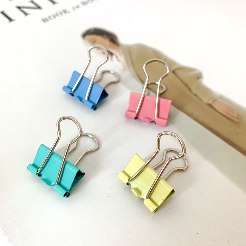 Jual BINDER CLIP PASTEL DAN WADAH/PENJEPIT KERTAS | Shopee Indonesia
