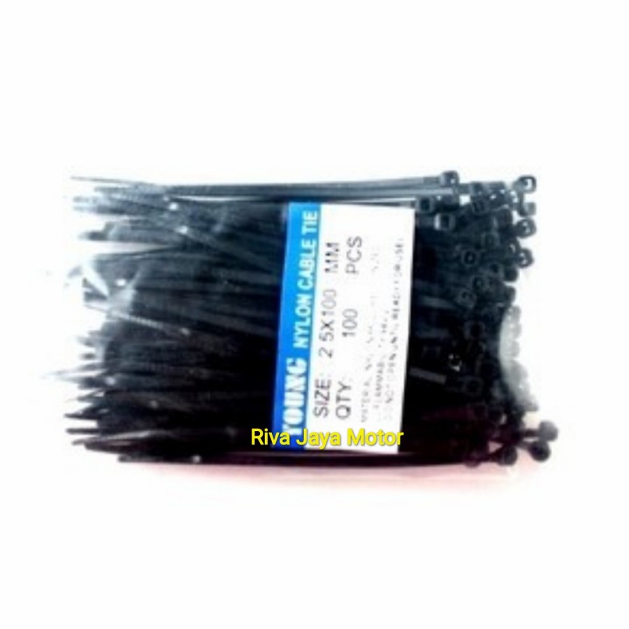 Jual Tali Ripet 10cm Kabel Tish Cable Nylon Tie Ties 100mm Isi 100 ...