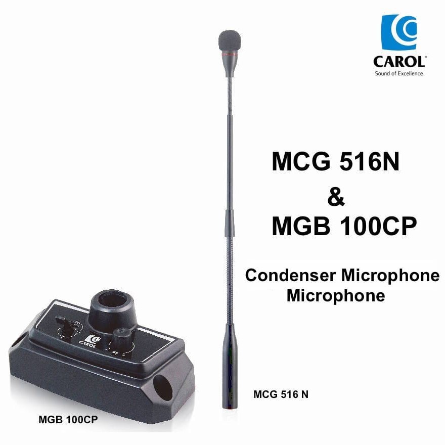 Jual Mic Gooseneck Meja Podium Carol Condenser MCG-516 / MGB-100CP Base ...