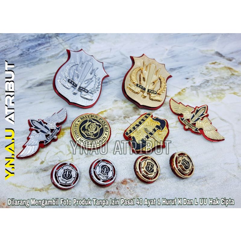 Jual BROS PIN GADA PRATAMA/GADA MADYA/GADA UTAMA/WING SATPAM GOLD/WING ...