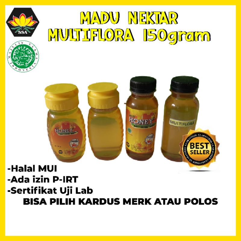 Jual Madu Murni Asli Nektar Bunga Multiflora 150gram | Shopee Indonesia
